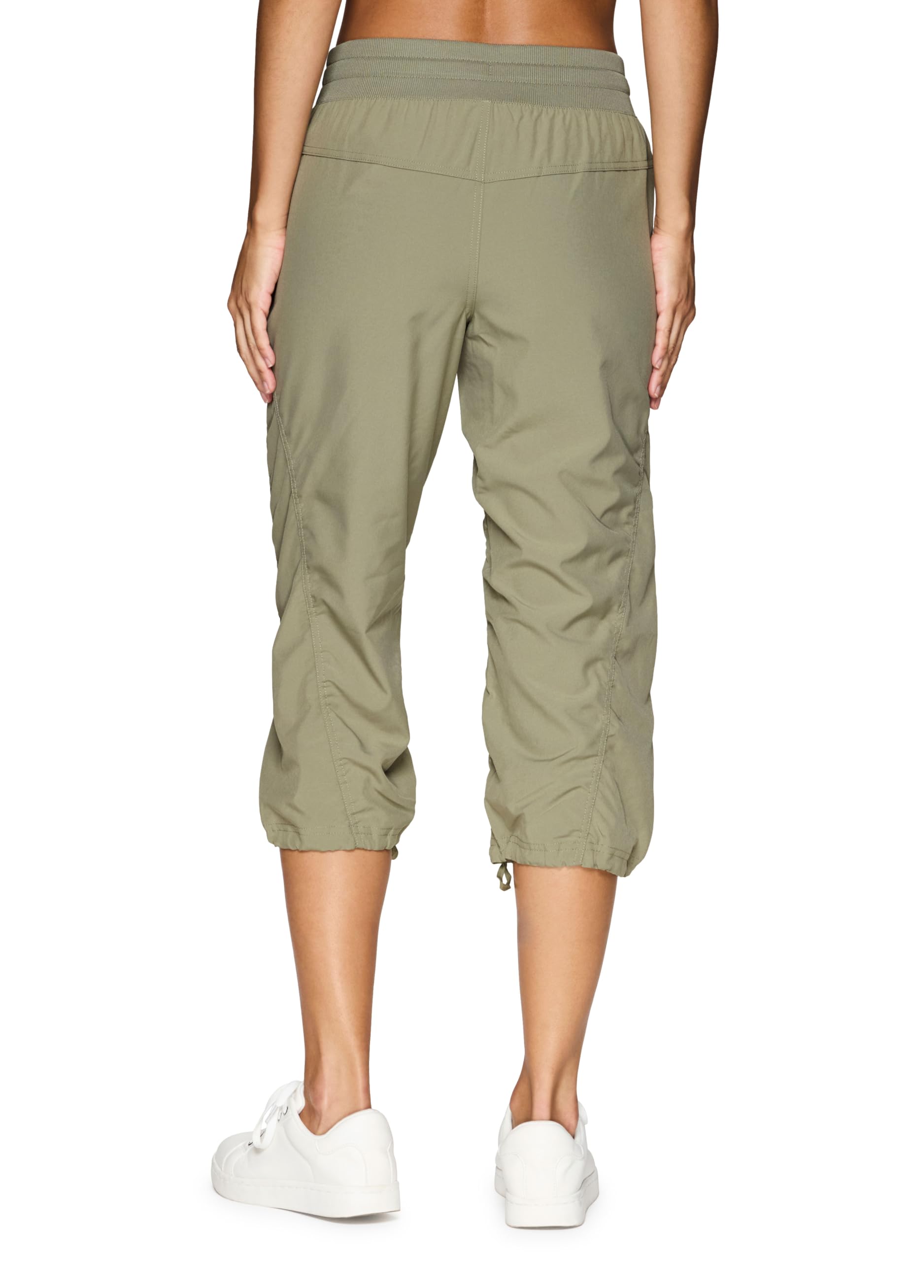 RBX Active Capri Pants for Women Joggers Stretch Lightweight Women’s Casual Pant Smoke Sage M