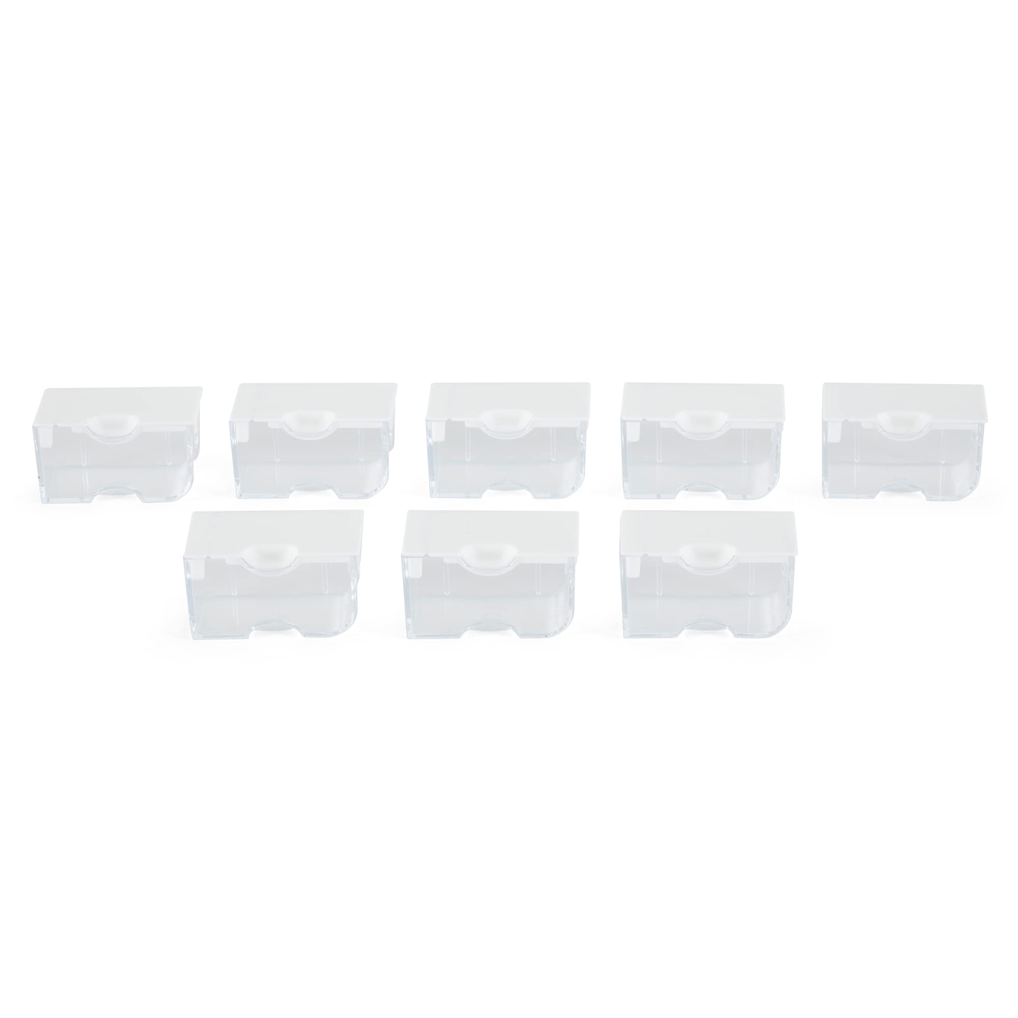 Elizabeth Ward Bead Storage Solutions 8 Piece Bead Small Organizing Storage Containers for Beads, Crystals, Fasteners, and More, Clear (3 Pack)