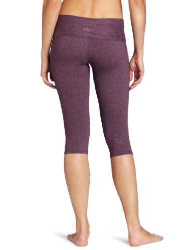 Beyond Yoga Fold Over Capri (Heathered Mahogany, X-Large)