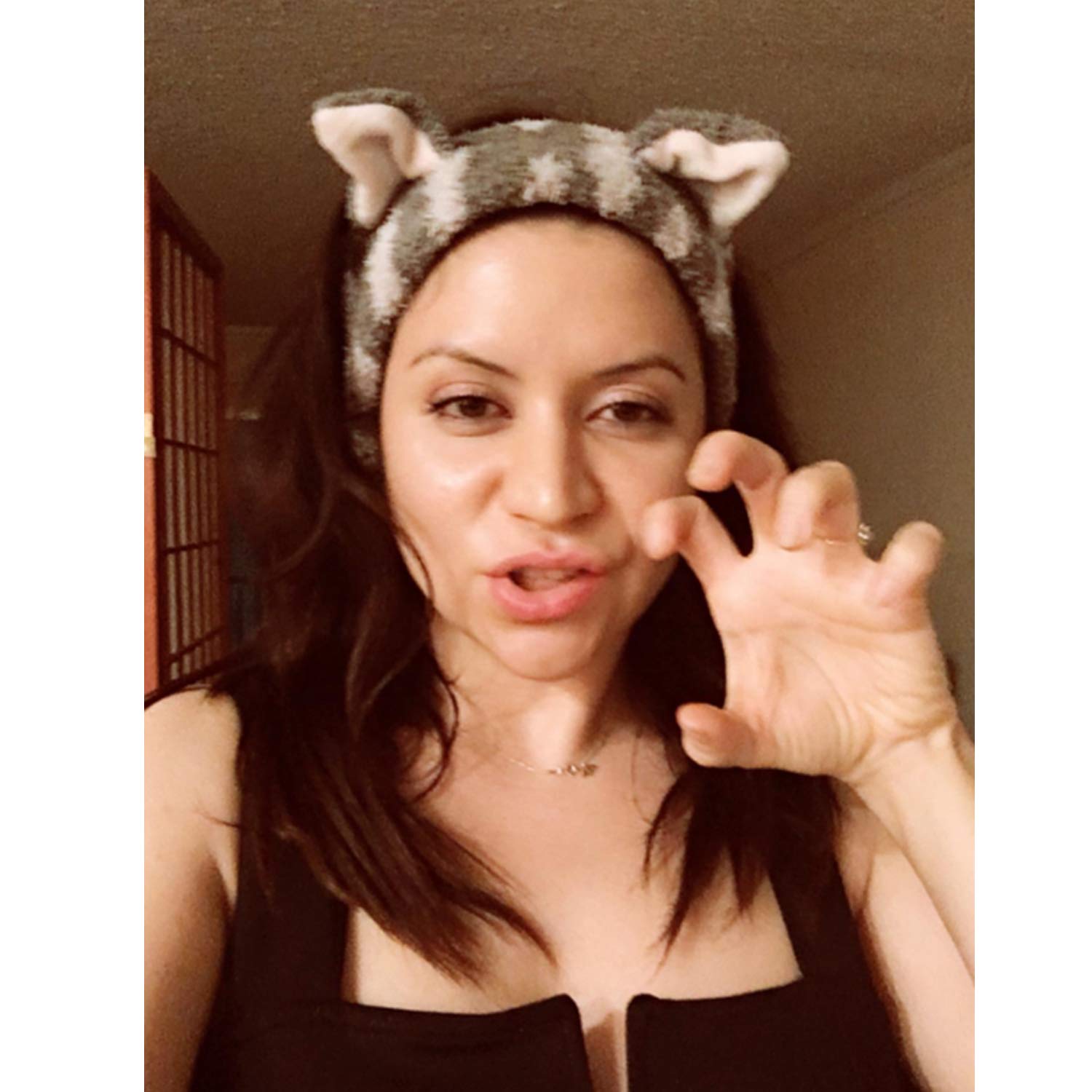 DRESHOW Spa Facial Headbands Terry Cloth Towels Headbands Cute Cat Ear Hairband for Women Wash Face Makeup Mask Headbands