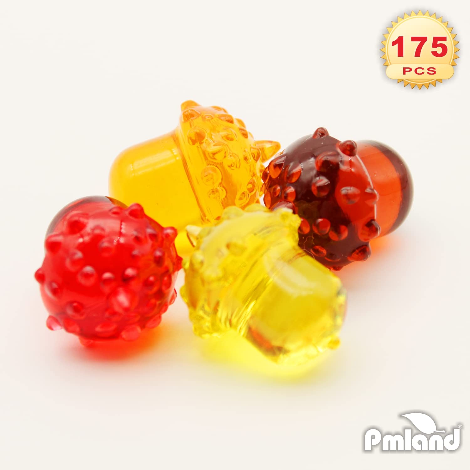 PMLAND Autumn Acrylic Mini Acorn Ornaments and Table Scatter - 170+ Pieces for Fall Harvest Festival Holiday Party Events Home Decor -1 Pound Package