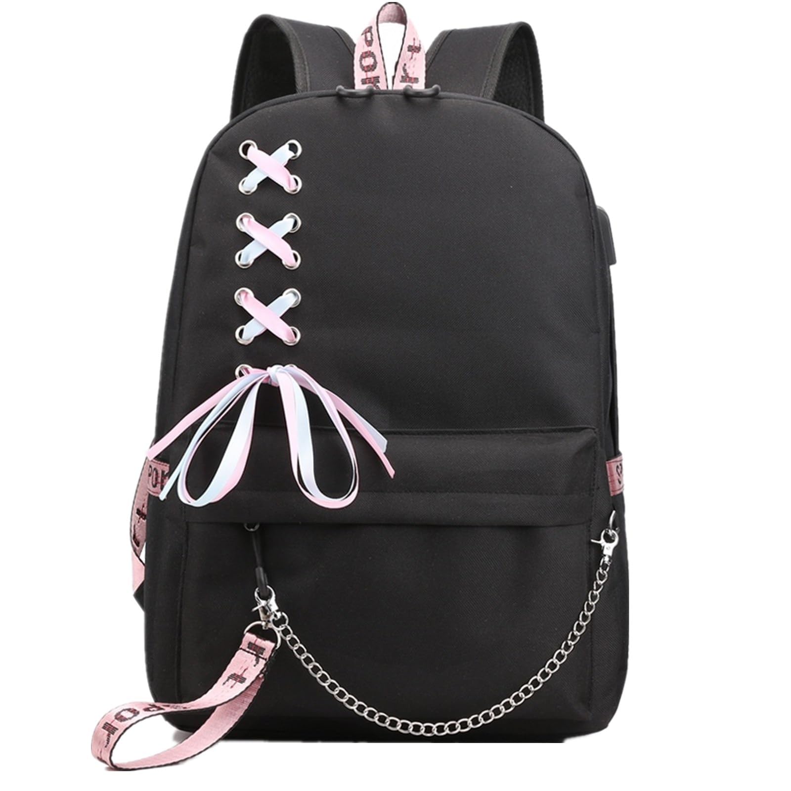 ISaikoy Anime Spy x Family Backpack Shoulder Bag Bookbag School Bag Daypack Color15, Black 15