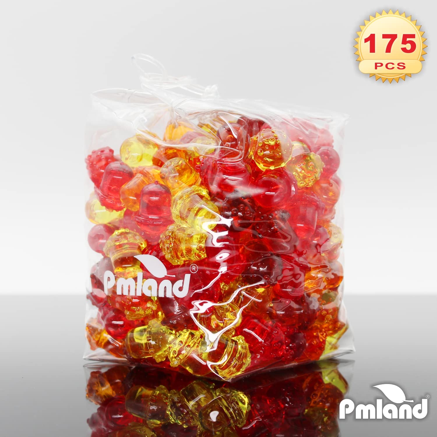 PMLAND Autumn Acrylic Mini Acorn Ornaments and Table Scatter - 170+ Pieces for Fall Harvest Festival Holiday Party Events Home Decor -1 Pound Package