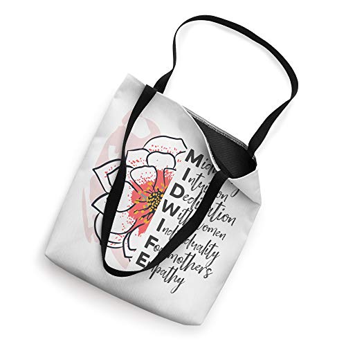 Midwife Empowering Women Acrostic Half Picture Text Gift Tote Bag