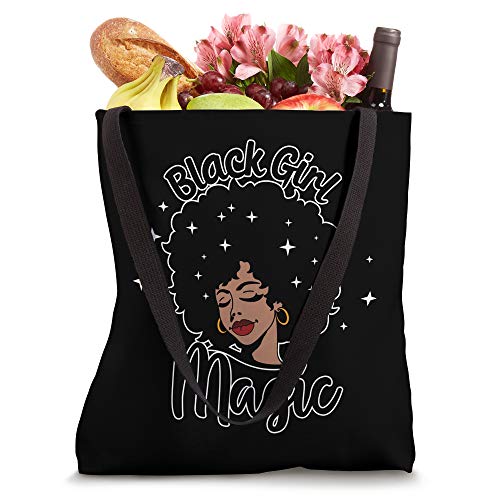 Black Girl Magic, For Women, Beautiful Afro Girl Black Women Tote Bag