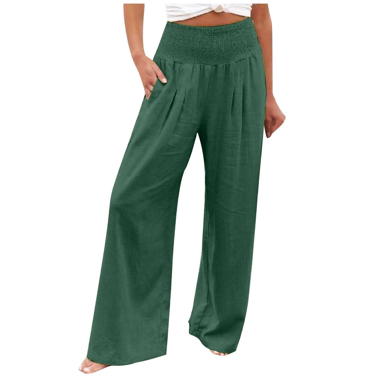 Comfy Lounge Pants Women Flowy Yoga Pants Basic Edition Capris Pants Capri for Women fold Over Yoga Pant Cotton Lounge Pants Ladies Khaki Pants