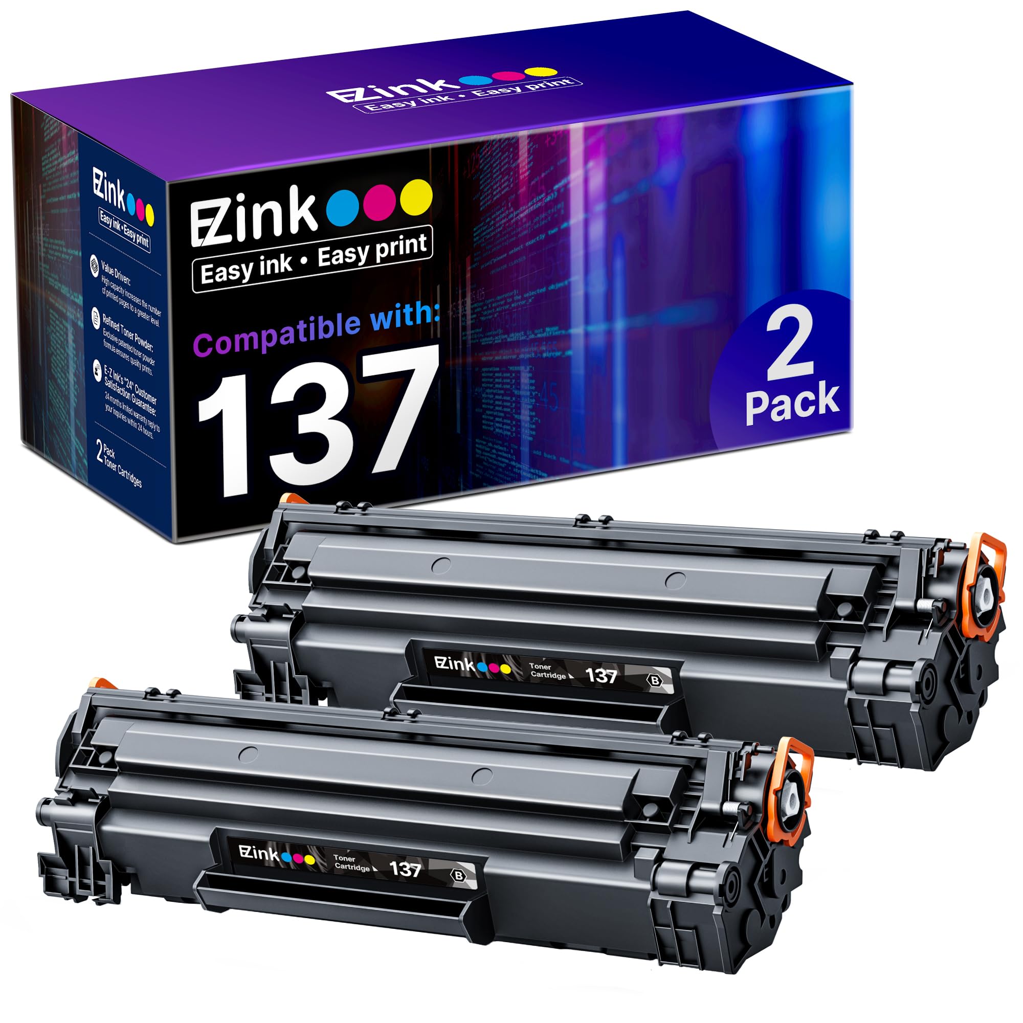 E-Z Ink (TM) Compatible Toner Cartridge Replacement for Canon 137 CRG137 9435B001AA to use with ImageClass D570 LBP151dw MF216n MF236n MF232W MF227dw MF229dw MF244dw MF247dw MF249dw (Black, 2 Pack)