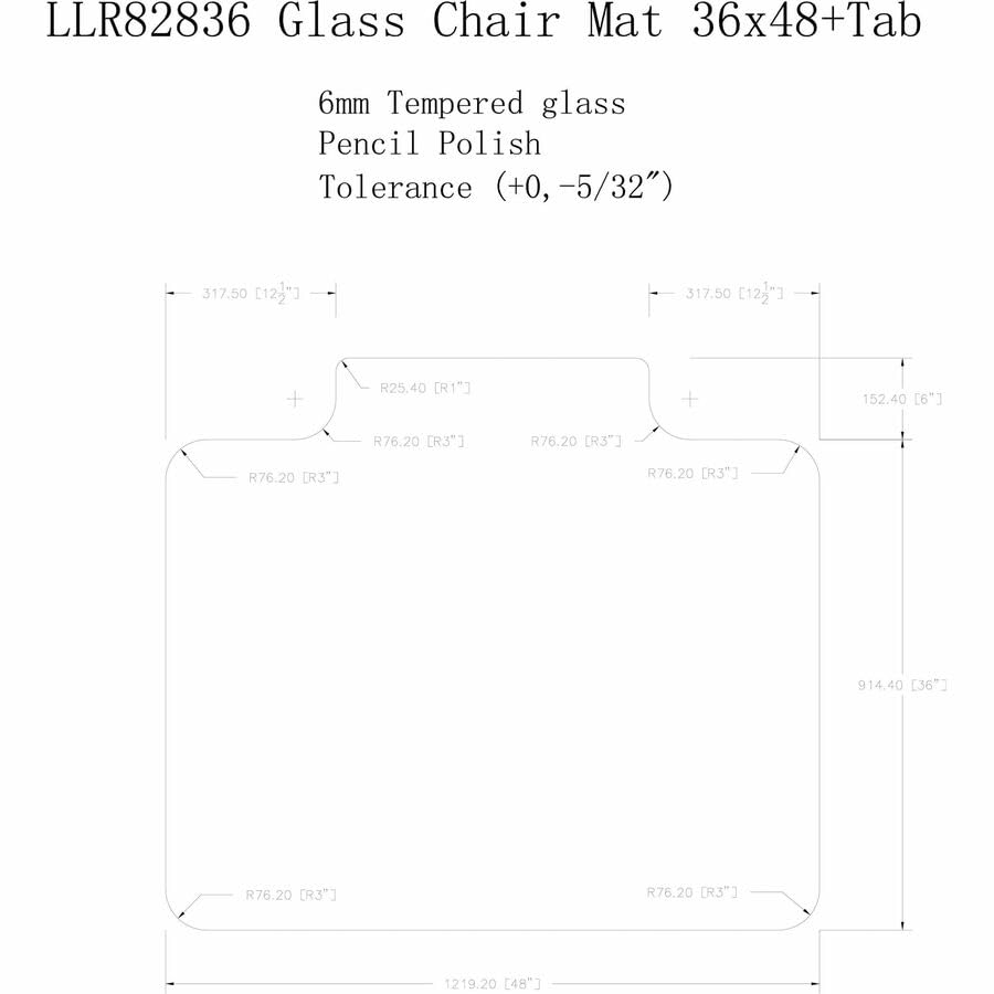 Lorell, LLR82836, Glass Chairmat with Lip, 1 Each, Clear
