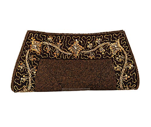 CRAFT BAZAAR Handmade Bead Wristlet Clutch Purse For Women, Evening Purse For Parties, Brides, Festivals