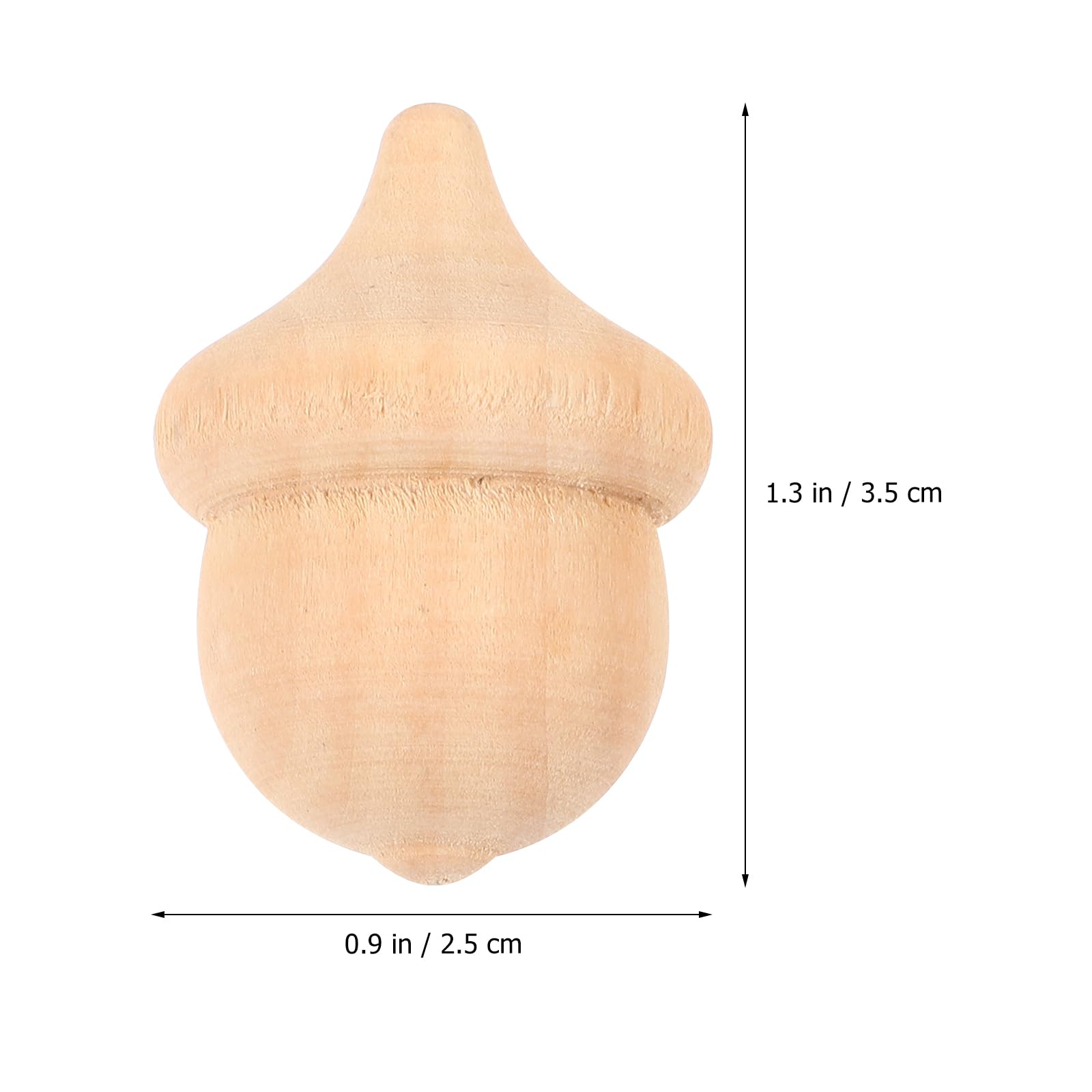 Healifty Unfinished Wood Acorn DIY Natural Wooden Acorn for Arts and Crafts for Children Kid Graffiti Rustic Wedding Party Decorations 30pcs