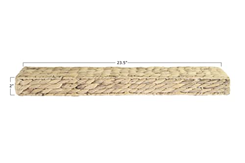 Creative Co-Op Handwoven Water Hyacinth Floating Wall Shelf