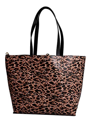 Versace Jeans Couture Reversible Signature Animal Print Large Shopper Tote for womens