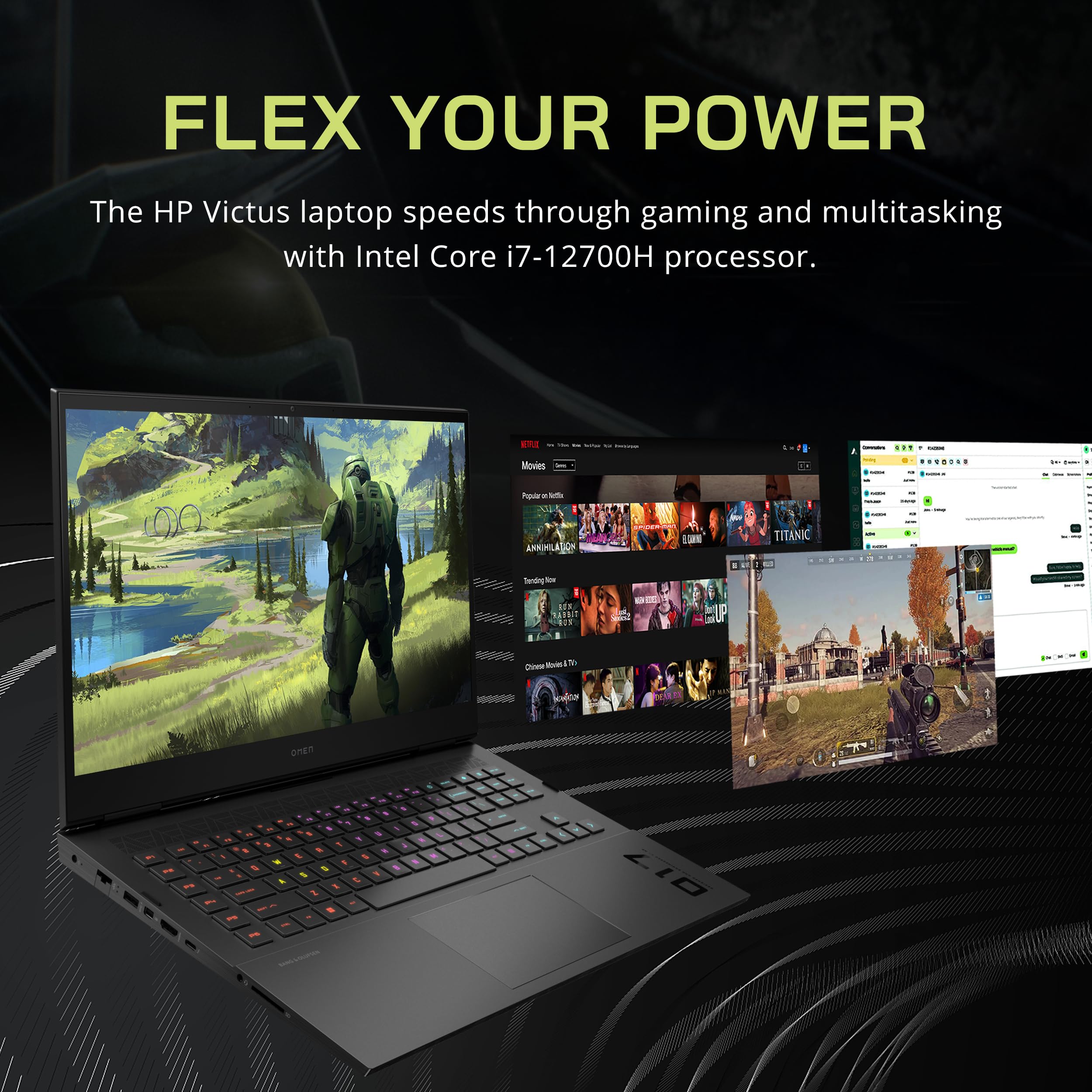 HP 2022 OMEN 17.3" 165Hz Gaming Laptop, Intel 12th Core i7-12700H, 32GB DDR5 RAM, 1TB PCIe SSD, NVIDIA GeForce RTX 3070Ti, RGB Backlit Keyboard, Windows 11, Shadow Black, w/ 32GB USB Business Card