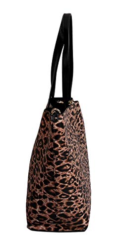 Versace Jeans Couture Reversible Signature Animal Print Large Shopper Tote for womens
