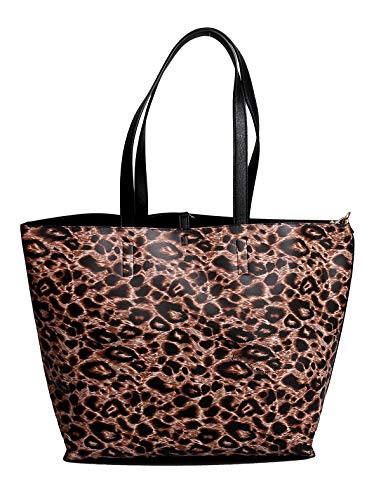 Versace Jeans Couture Reversible Signature Animal Print Large Shopper Tote for womens