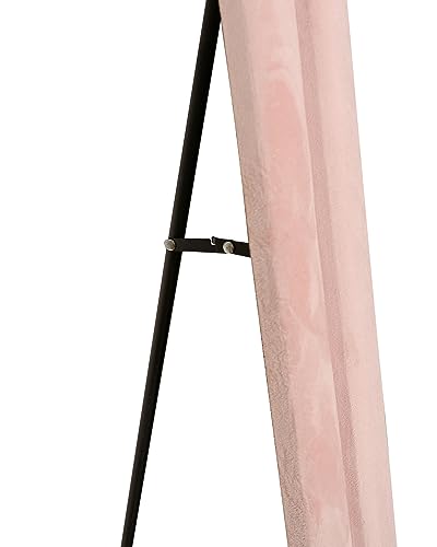 Otlsh Floor Mirror, Arched Full Length Mirror with Stand, Standing Mirror, 63"x24" Full Body Mirror, Large Mirror, Wall Mirror, Freestanding, Wall Mounted, Flannel Frame - Pink