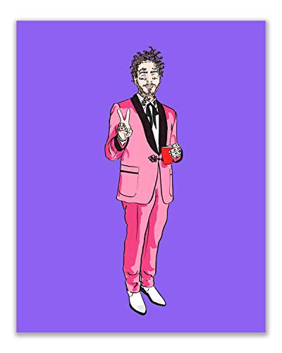 Blue River Post Malone Wall Art Decor Prints - Set Of 6 (8x10) Inch Poster Photos