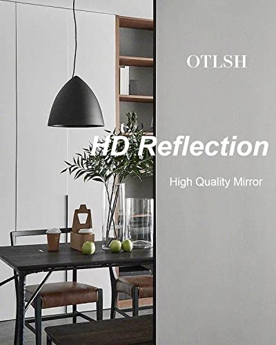 Otlsh Floor Mirror, Arched Full Length Mirror with Stand, Standing Mirror, 63"x24" Full Body Mirror, Large Mirror, Wall Mirror, Freestanding, Wall Mounted, Flannel Frame - Pink