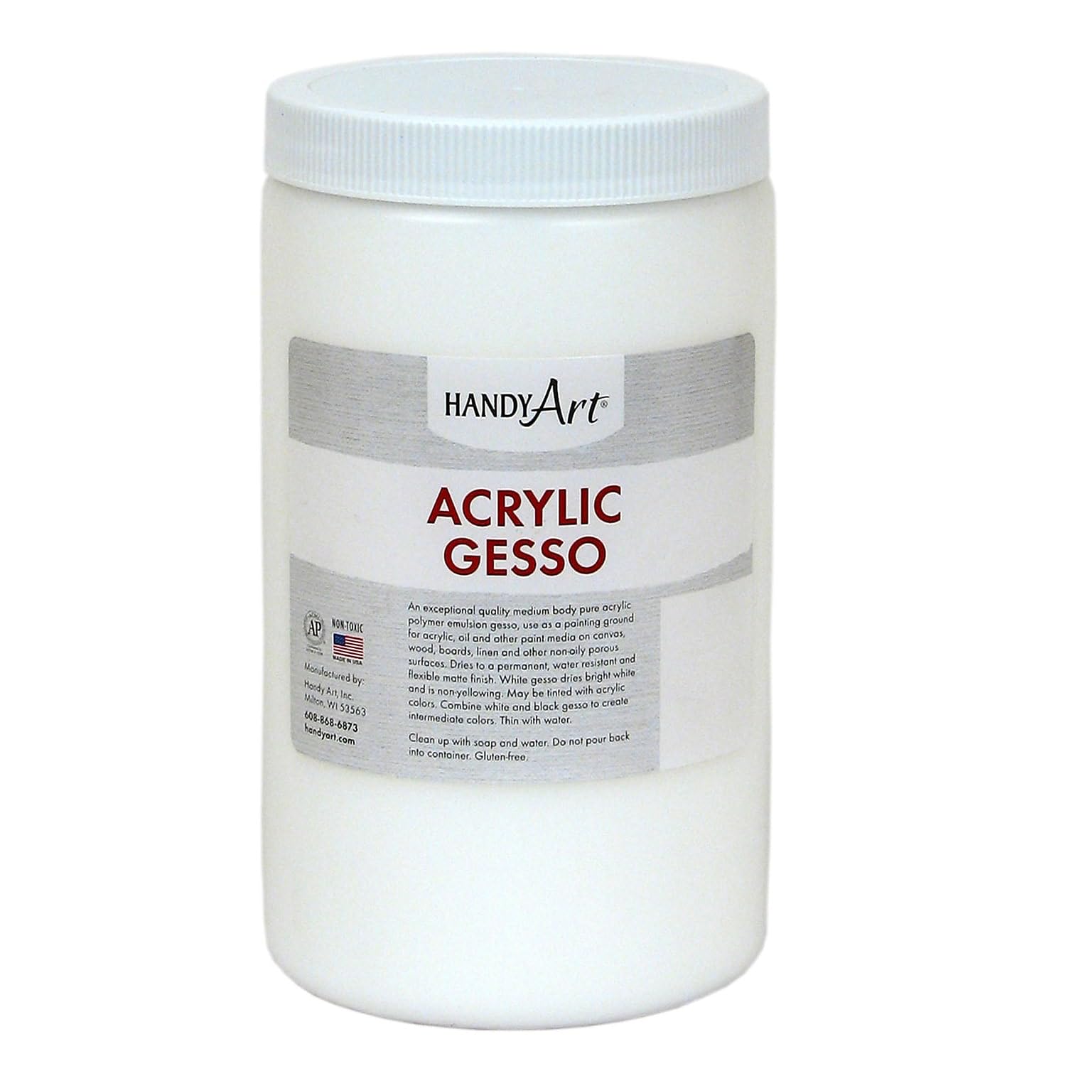 Handy Art® 440-003 Medium Student Acrylic Paint, 32 oz., Gesso White