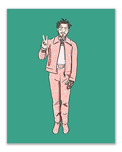 Blue River Post Malone Wall Art Decor Prints - Set Of 6 (8x10) Inch Poster Photos