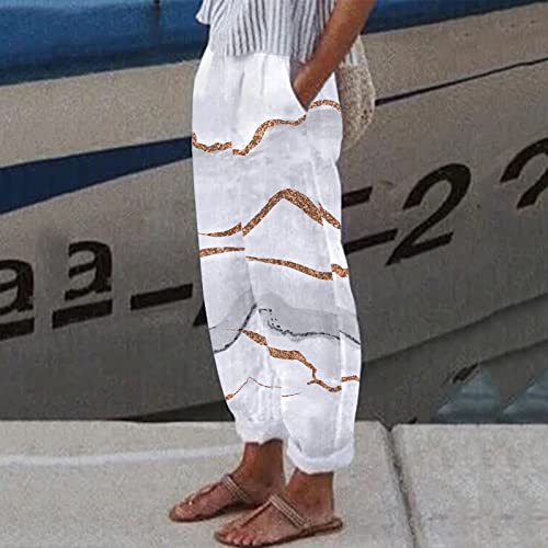 AopnHQ Womens Capris Plus Size Wide Leg Leggings Women's Scrub Pants Flowy White Pants Knee Length Capri fold Over Yoga Pant Tall Cargo Pant Long