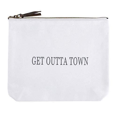 Santa Barbara Design Studio F2F Canvas Zip Pouch, 9 x 7.5-Inch, Get Outta Town