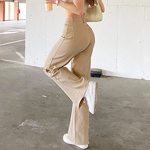 AopnHQ Flowy Pant Boho Womens Summer Capris Plus Size Capris Flowy Pants Women Flowy Wide Leg Pant Plus Size Khaki Pant fold Over Yoga Pant