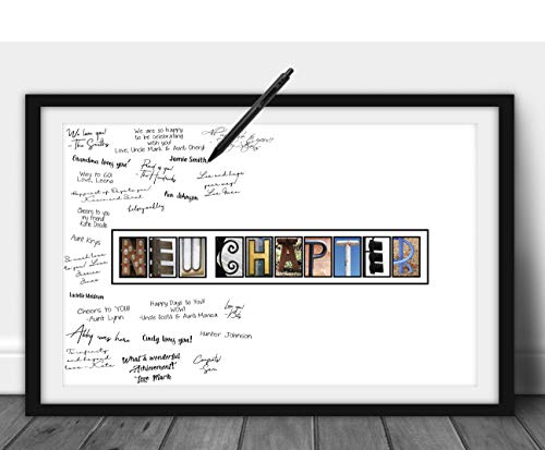 Katie Doodle Going Away Gift - Creative Goodbye Card or Guest Book Alternative - Great Moving Party Supplies Decorations for Coworker Men Women Adults - 11x17 New Chapter Wall Art Poster [Unframed]