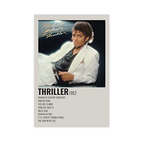 DRWW Michael Jackson Thriller 90s Vintage Poers for Room Aehetic Canvas Poer Wall Art Der Print Picture Paintings for Living Room Bedroom Deration 12Ć18h(30Ć45cm) Unframe-yle1