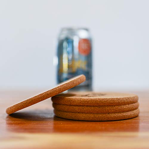 Unique Gift for Golfers - Golf-Themed Cork Coasters (Set of 4) - It's a Great Dad Golf Gift, Gift for Men, or a Golfer Gag Gift, Sustainable and American-Owned