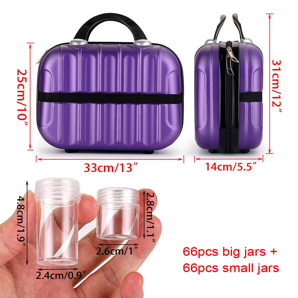 Hipiwe 132 Bottles Diamond Painting Storage Carring Case - Hardshell DIY 5D Diamond Art Craft ccessory Container Embroidery Organizer Bag for Storage Jewelry Beads Sewing Pills