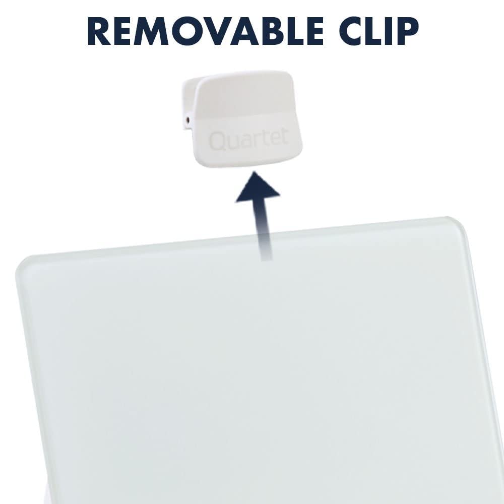 Quartet Glass Whiteboard Desktop Easel, 9" x 11", Dry Erase Surface, Clean Erase, Includes 1 Dry Erase Marker, White (GDE119)