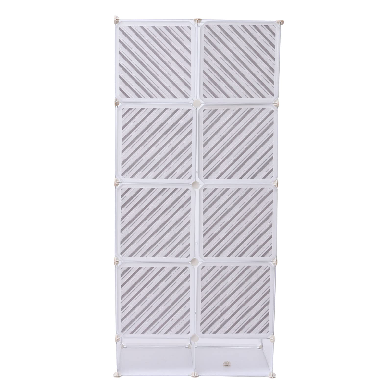 DYRABREST Simple Portable Wardrobe Closets Bedroom Armoire, White Modern Closet 8 Cube Shelf, Storage Organzier Clothes, Fashion Armoire Cabinet, Bedroom Armoires