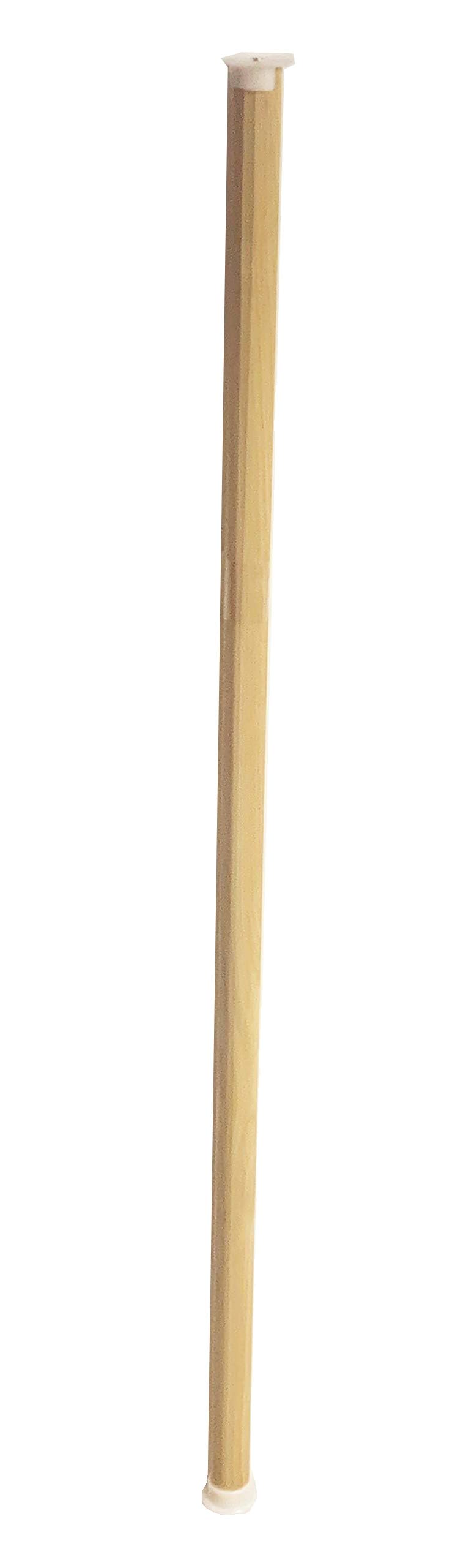 1 3/8" Thick Solid Wood Closet Pole with Plastic End-brackets (3 FT)