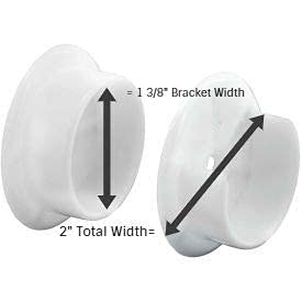 1 3/8" Thick Solid Wood Closet Pole with Plastic End-brackets (3 FT)