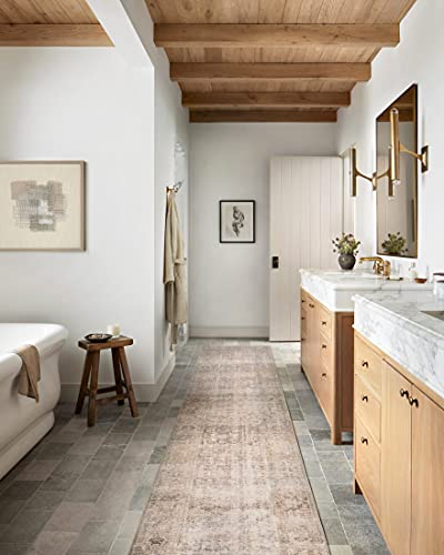 Amber Lewis x Loloi Georgie Collection GER-02 Ocean / Sand 7'-6" x 9'-6" Area Rug
