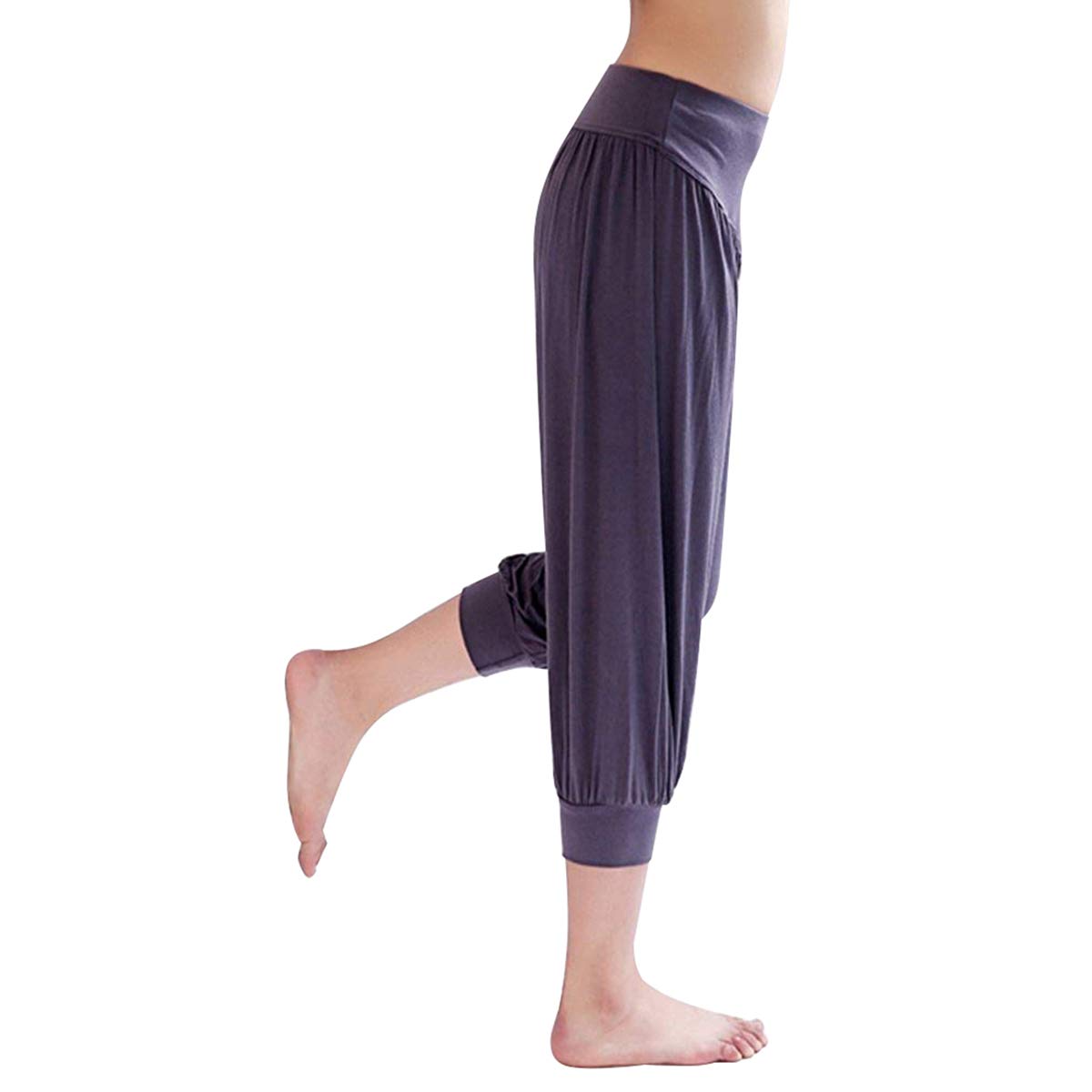 LKXHarleya Women Modal Harem Yoga Pants Loose Casual Fold Over Pilates Capri Pants Yoga Pants