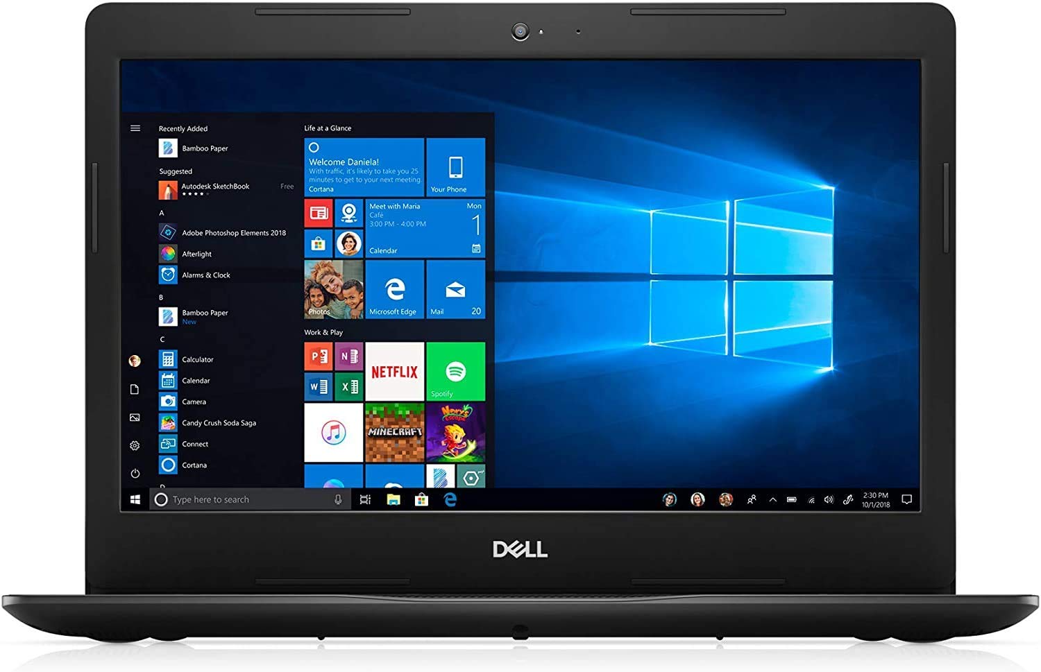 2020 Newest Dell Inspiron 15 3000 PC Laptop: 15.6" HD Anti-Glare LED-Backlit Nontouch Display, Intel 2-Core 4205U Processor, 4GB RAM, 1TB HDD, WiFi, Bluetooth, HDMI, Webcam,DVD-RW, Win 10 (Renewed)