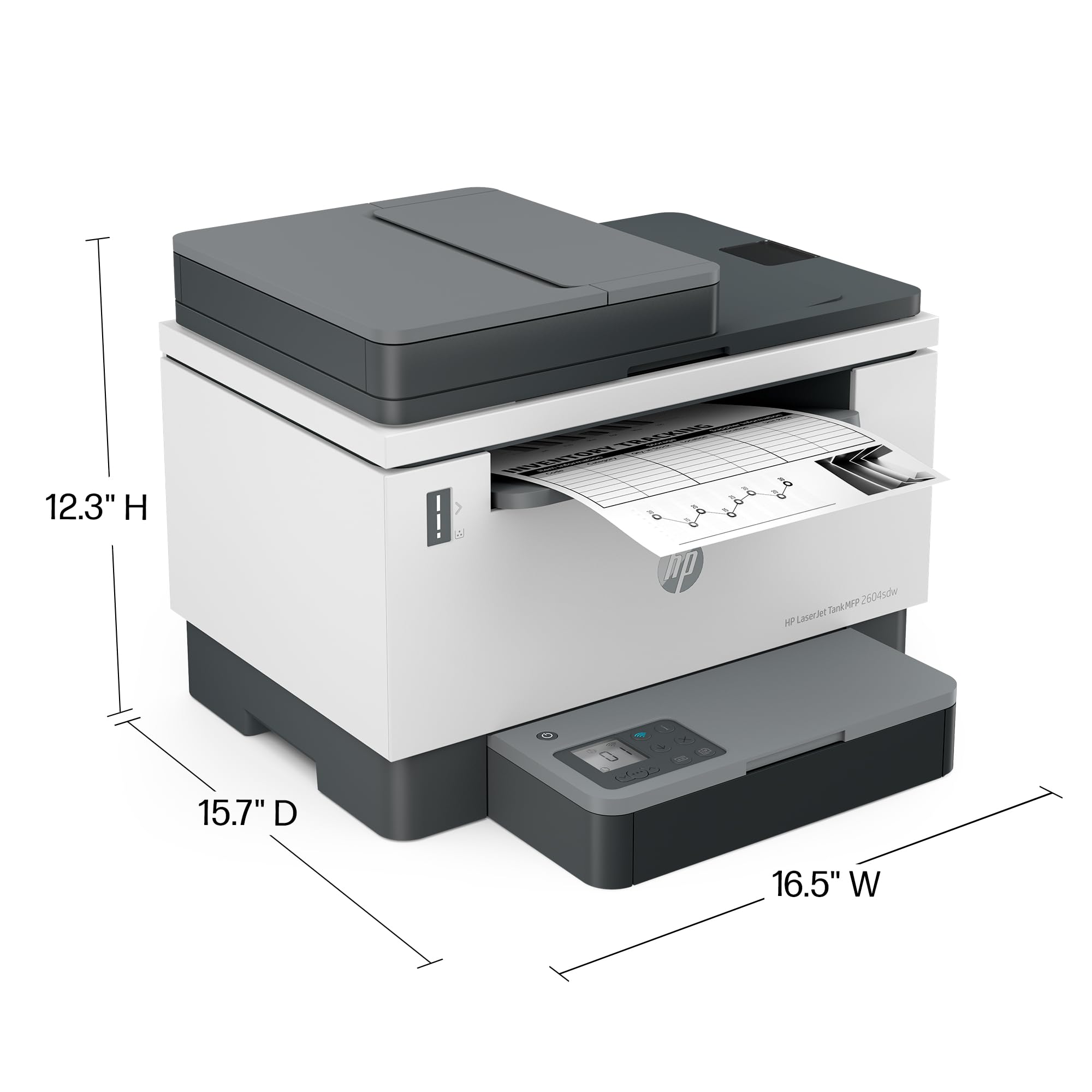 HP LaserJet Tank MFP 2604sdw Wireless Black & White Printer Prefilled With Up to 2 Years of Original HP Toner (381V1A)