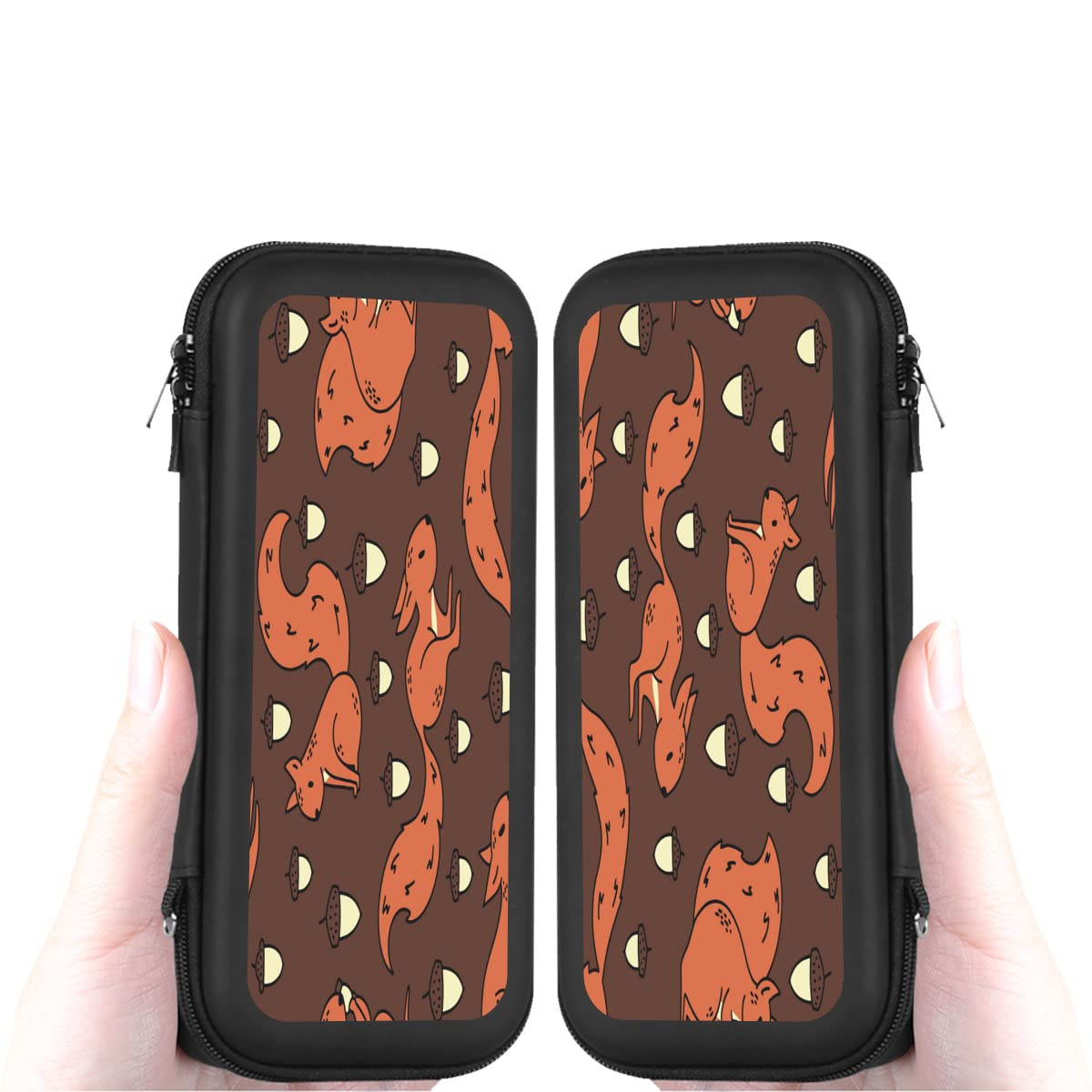 FWIW Cute Squirrel Acorns Carrying Case Compatible with Nintendo Switch / Switch OLED Protective Hard Shell Travel Bag, with 10 Games Card Slots for Switch Console & Accessories