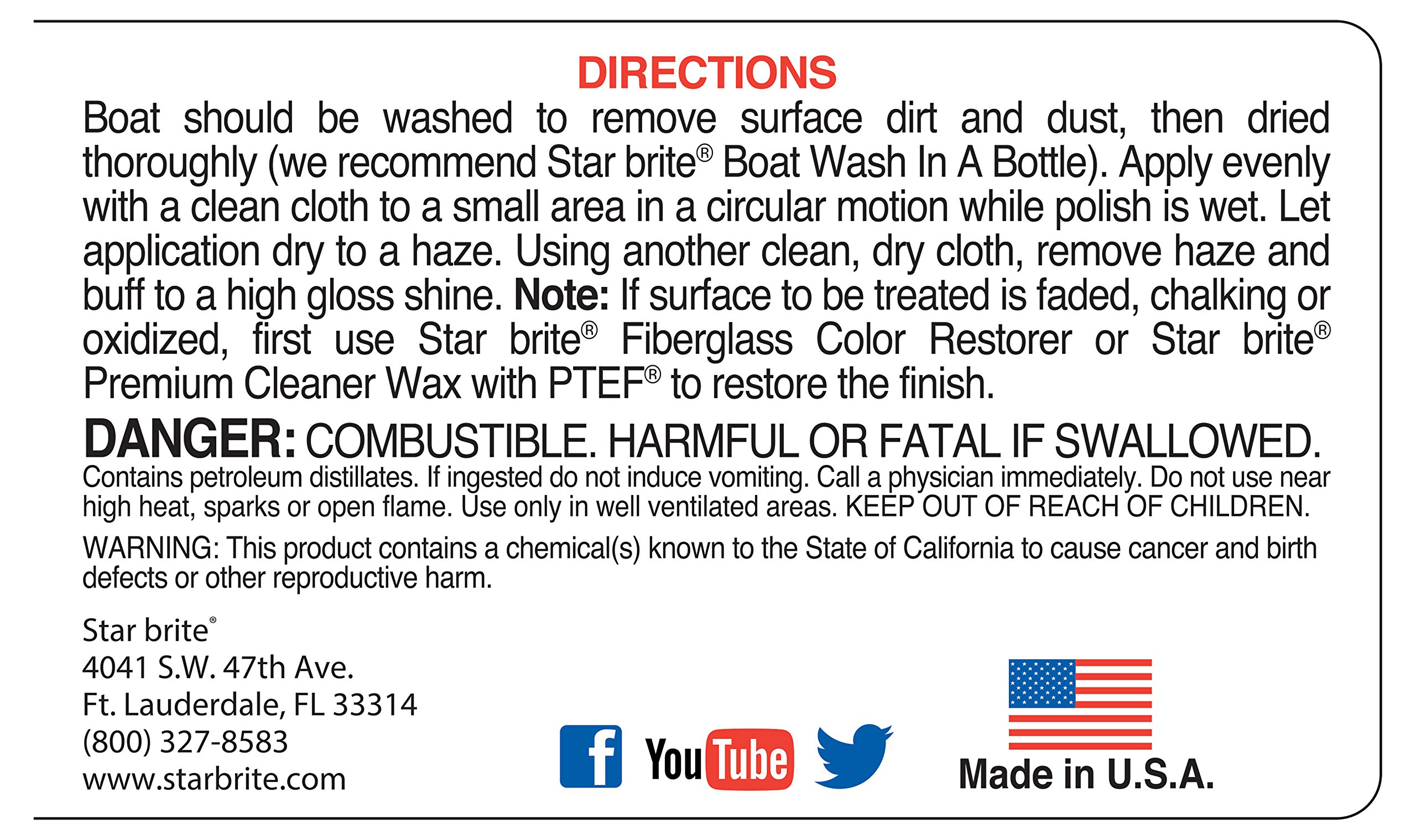 STAR BRITE Presoftened Paste Wax - 14 OZ (082314)