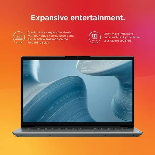 Lenovo IdeaPad 5i, 14" FHD IPS Display, Fingerprint Reader, Intel Core i5-1135G7 (Beat i7-1160G7) Processor up to 2.4 GHz, 8GB RAM, 256 SSD, Backlit Keyboard, HDMI, Windows 11, EAT Cloth