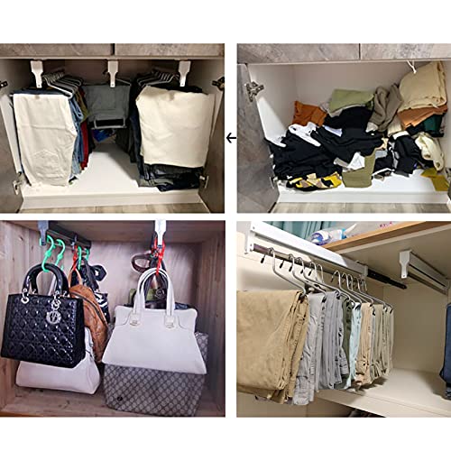 VEITEOX FTY Closet Valet Rod Slide Out, Top Mount Pull Out Closet Rod, Wardrobe Rail for Hanging Clothes Closet Organizer Retractable Rack (Size Name : 23.3"/59.2cm)