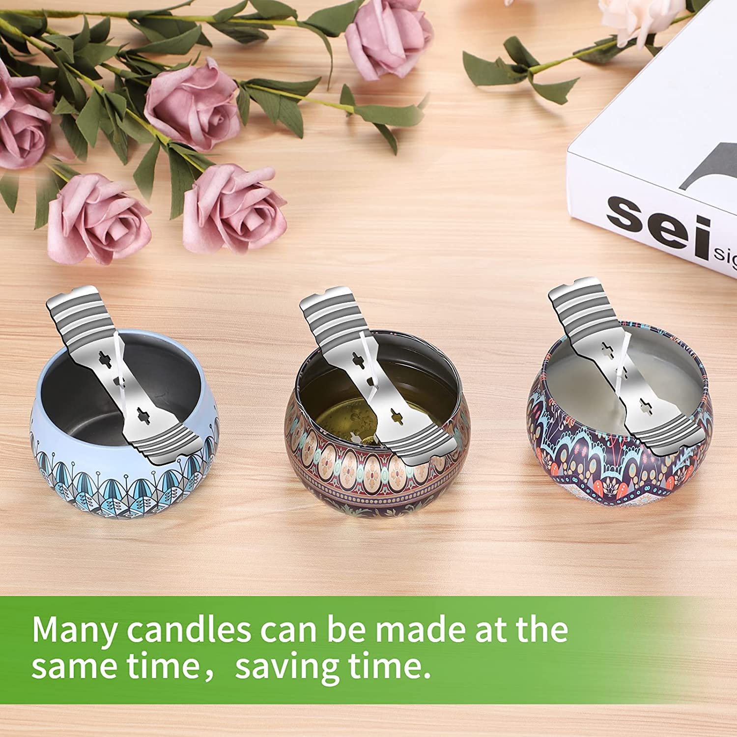 20pcs Metal Candle Wick Holders, Upgraded Candle Wick Centering Devices, Silver Stainless Steel Candle Wick Holder for Candle Making