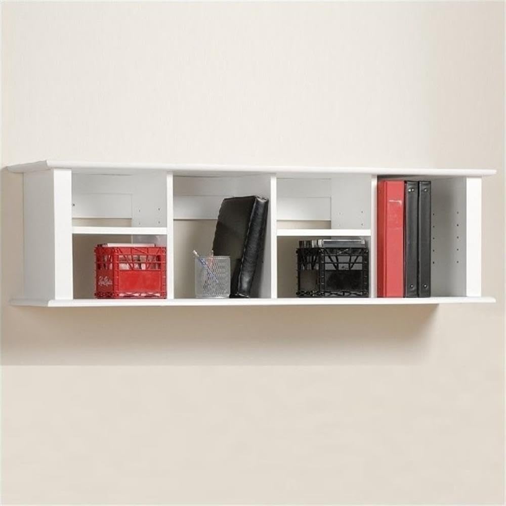 White Wall Mounted Desk Hutch