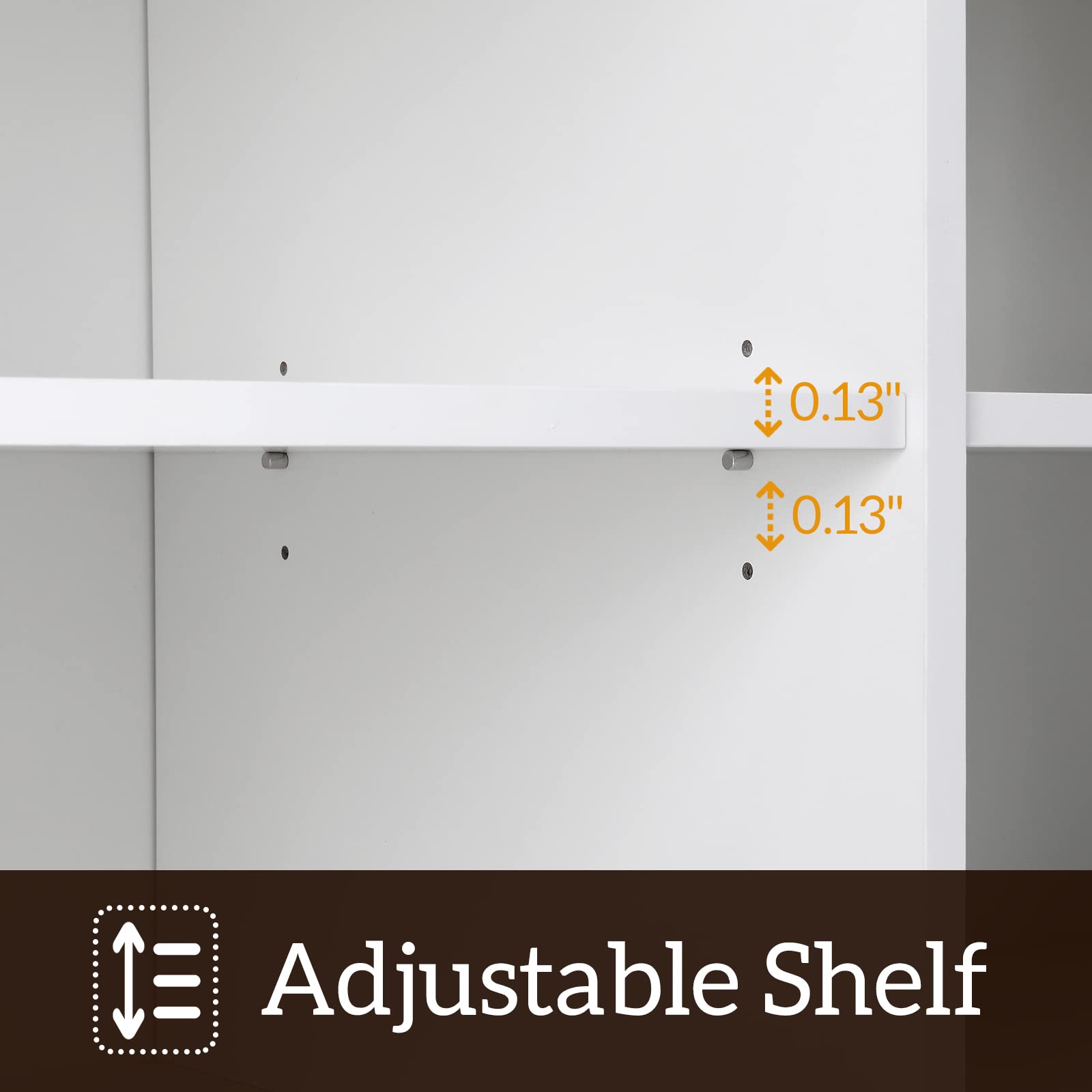 COOBL Freestanding Wardrobe Rack Shelves,Closet Organizer with Shelves Drawers and Hooks,Bedroom, Porch Wardrobe Storage Rack, White (40 x 18.5 x 65 Inch)