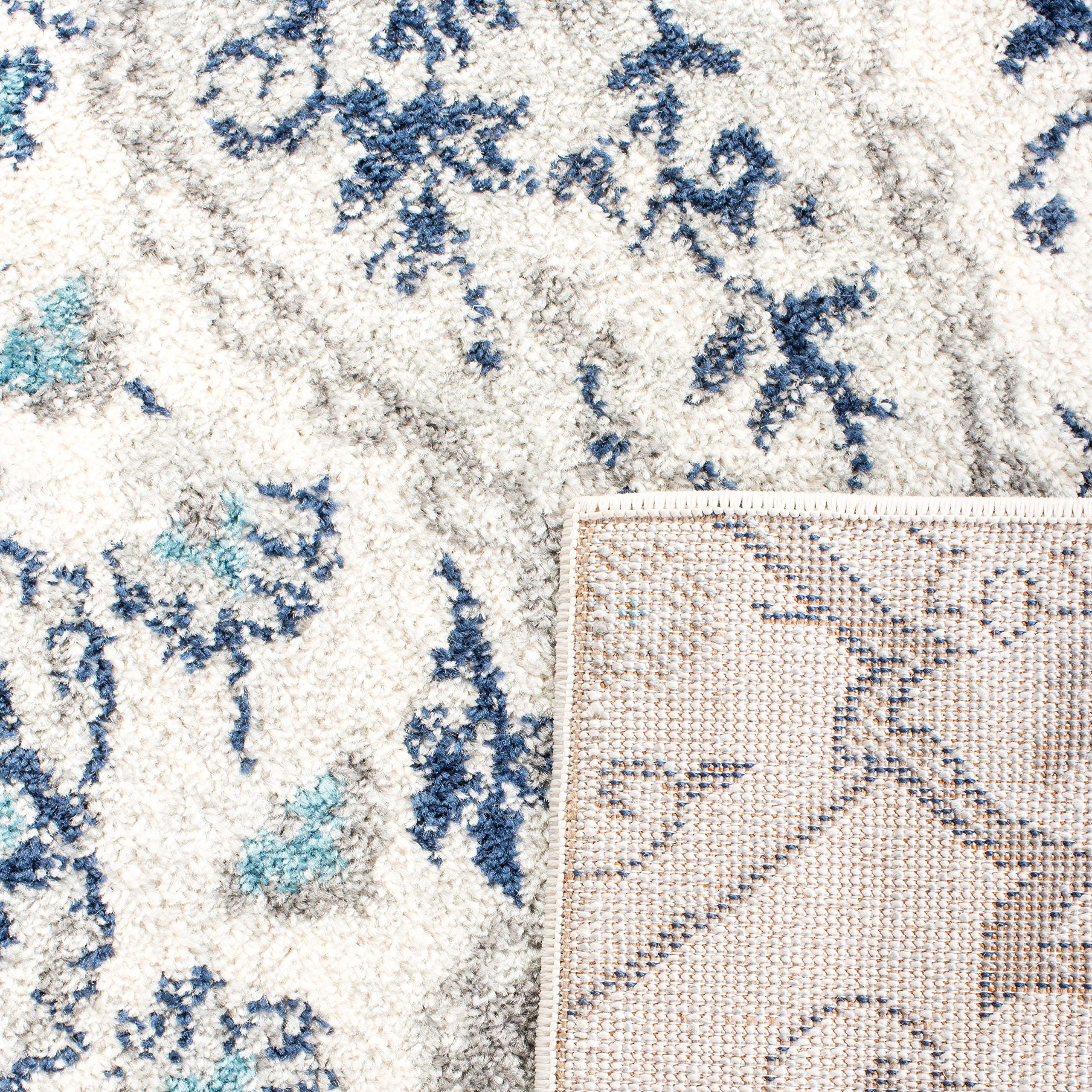 SAFAVIEH Madison Collection 8' x 10' Cream / Light Grey MAD600C Boho Chic Glam Paisley Non-Shedding Living Room Bedroom Dining Home Office Area Rug