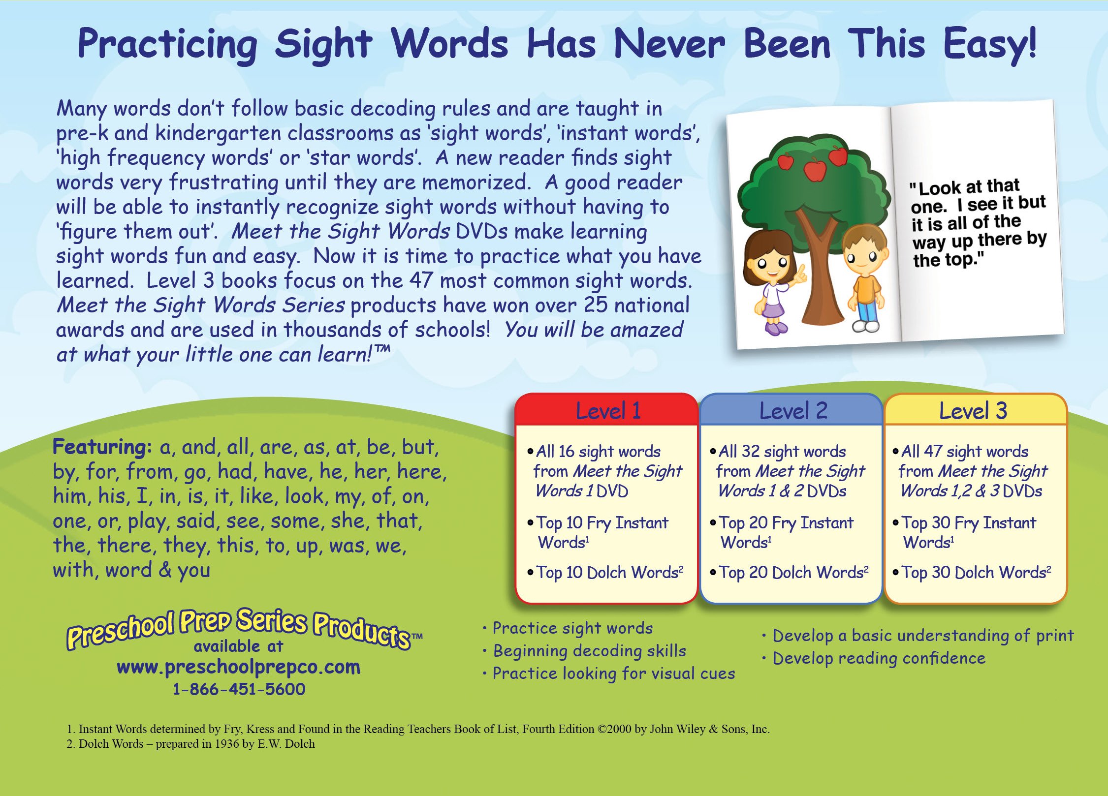 Meet the Sight Words - Level 3 - Easy Reader Books (boxed set of 12 books)