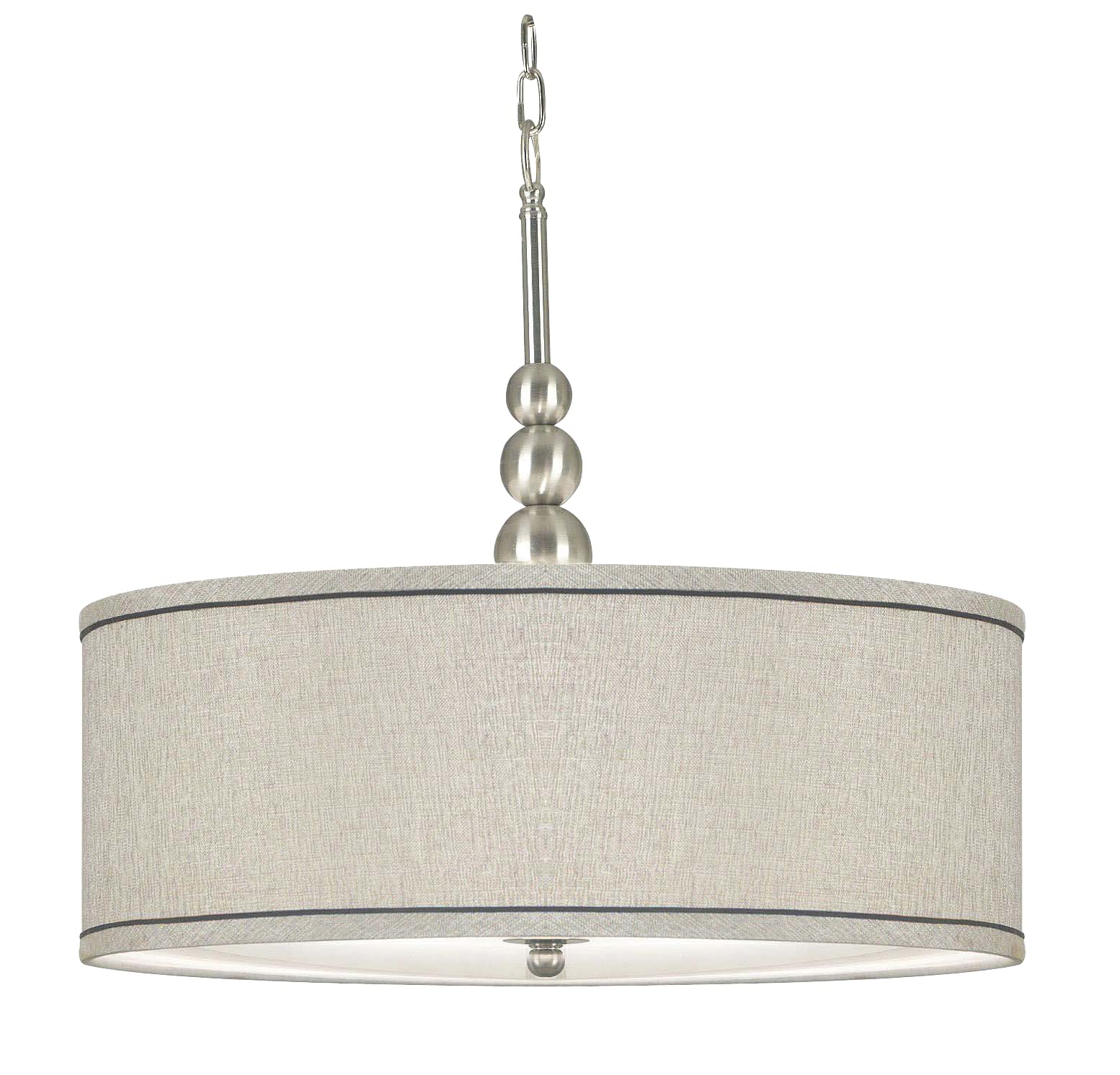 Kenroy Home Casual 3 Light Pendant ,20 Inch Height, 22 Inch Diameter with Brushed Steel Finish