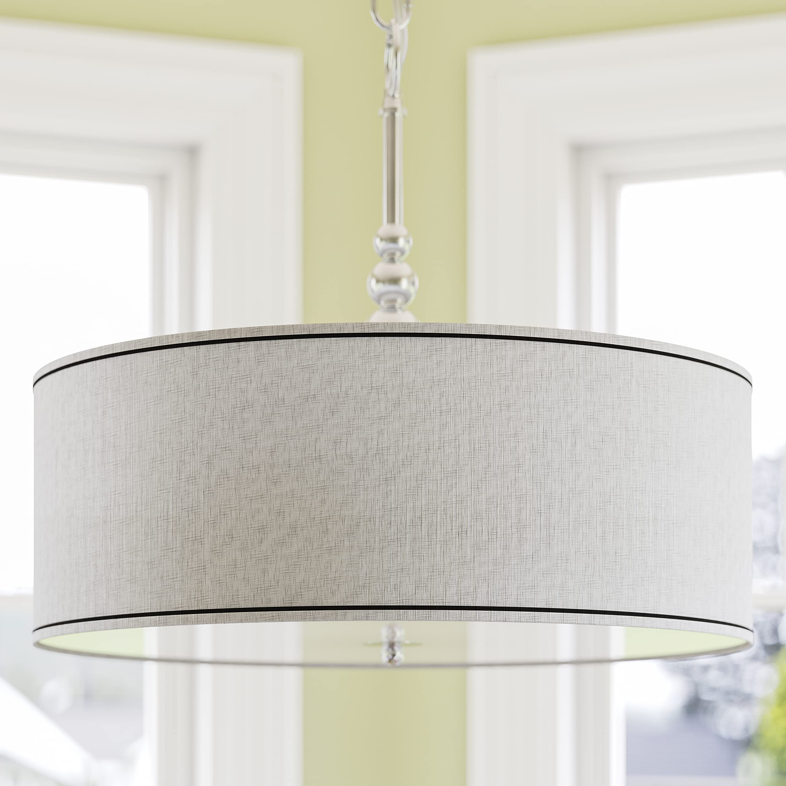 Kenroy Home Casual 3 Light Pendant ,20 Inch Height, 22 Inch Diameter with Brushed Steel Finish